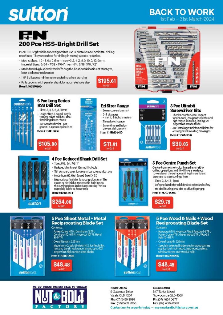 Nut and Bolt Factory | Yatala & Toowoomba