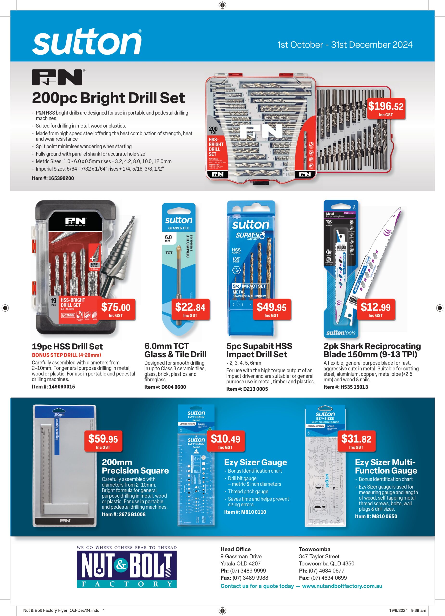 Nut and Bolt Factory | Yatala & Toowoomba